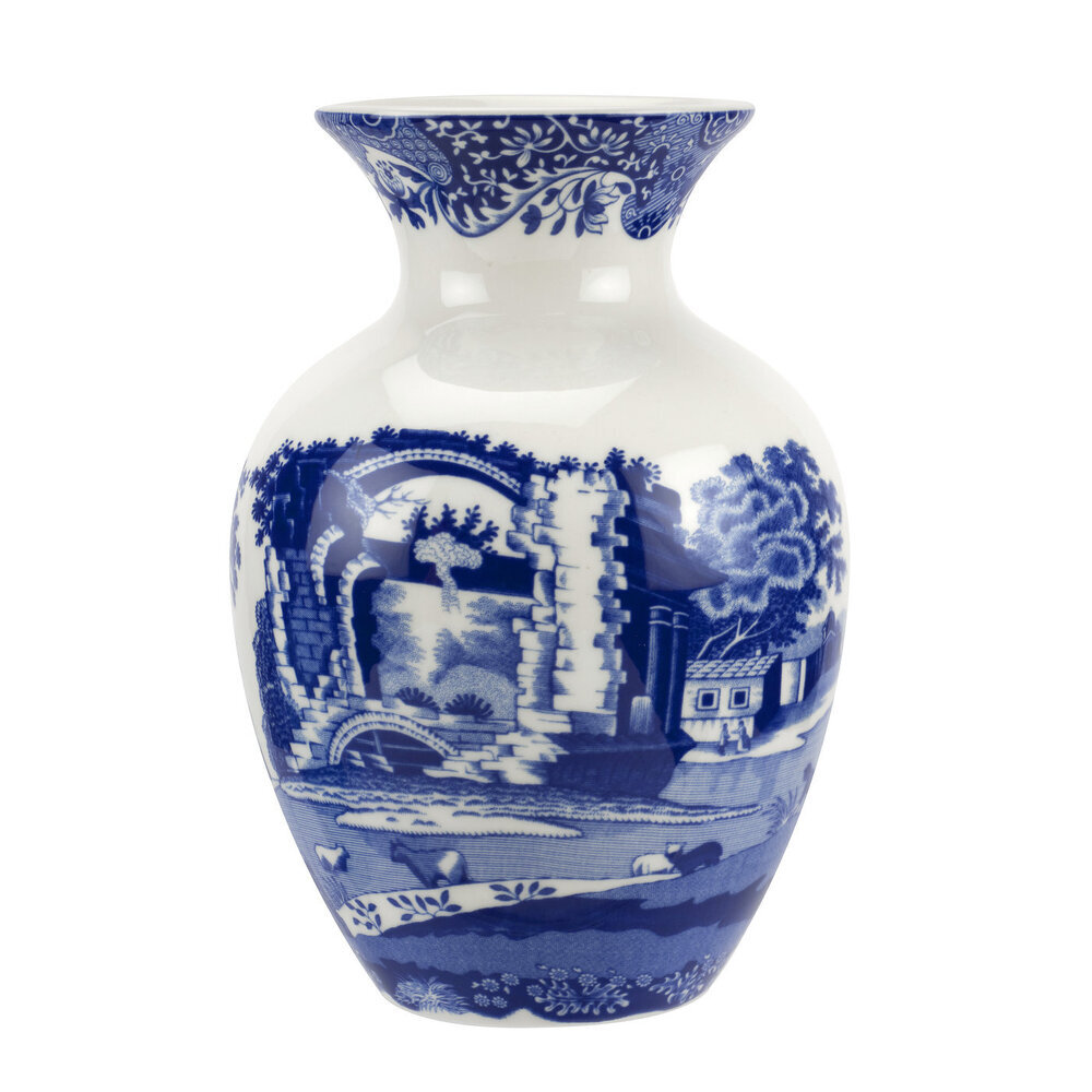 Spode Blue Italian - Round Vase | eBay