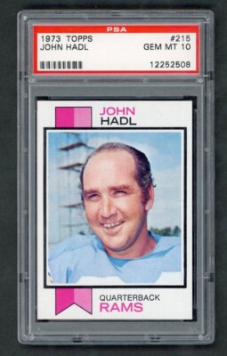 1973 Topps Football John Hadl #215 PSA 10 GEM MINT Low Pop 14 Los ...