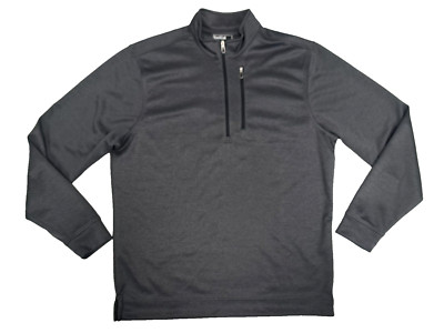 Bolle' 1/4 Zip Golf Pullover Men's Sweater Gray Chest Zip Pocket Size ...