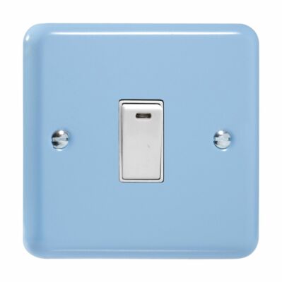 Varilight XY20NW.DB Duck Egg Blue 1 Gang 20A DP Switch + Neon Indicator ...