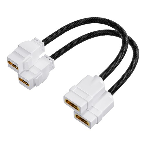 HDMI 2.1 Keystone Jack and Coupler 7.09 in, Female to Female Pigtail ...