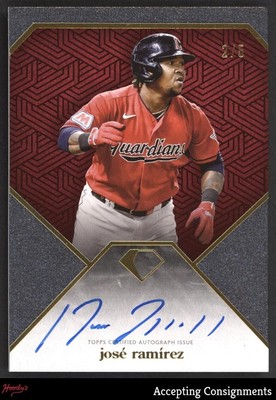 2024 Topps Diamond Icons Autographs Red Jose Ramirez ON CARD AUTO 2/5 ...