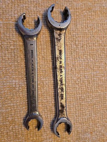 2-Vintage Klein Double Open End 12 Point. 7/8-1-1/8 & 3/4-1" | eBay UK