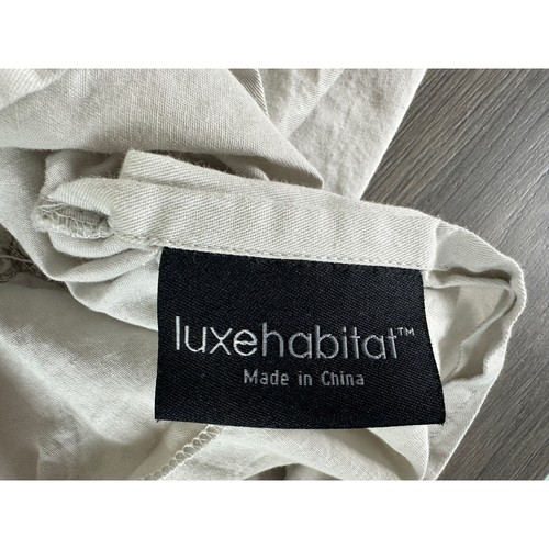 Luxe Habitat Smocked Gray Set of 2 Pillow Cases Shams 100% Cotton ...