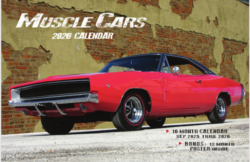 2026 AMERICAN MUSCLE CARS DELUXE WALL CALENDAR Ford Chevy SS GTO ...
