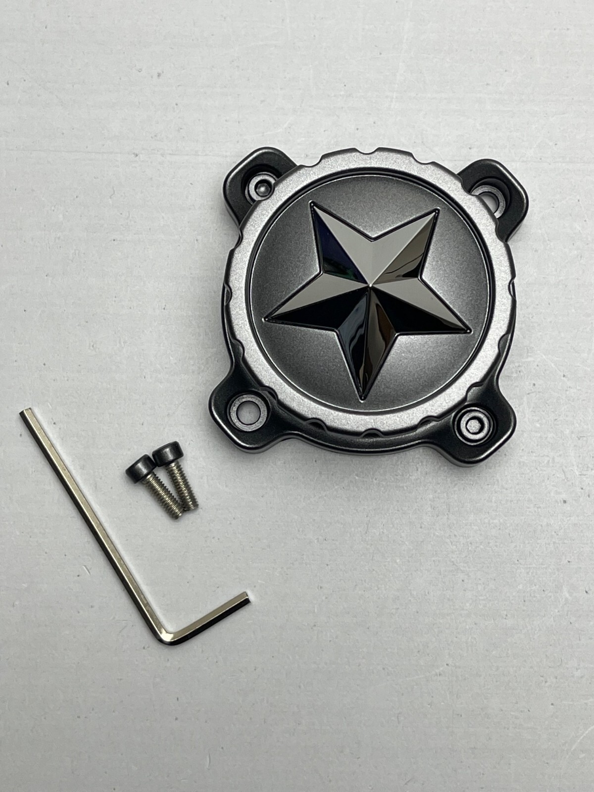MSA Off-Road Gun Metal/Chrome Star Wheel Center Cap W/Screws MSACAP3-GM ...