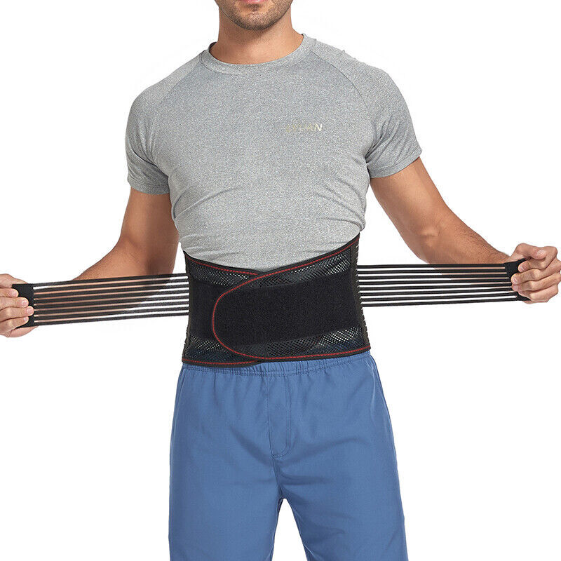 Lower Back Support Waist Sprain Brace Belt Sciatica Pain Therapy Work ...