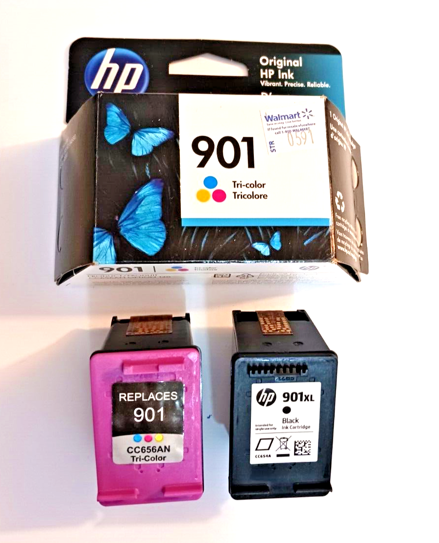 HP 901 Tri-Color Black Ink Cartridges (Expired) 87547550915 | eBay