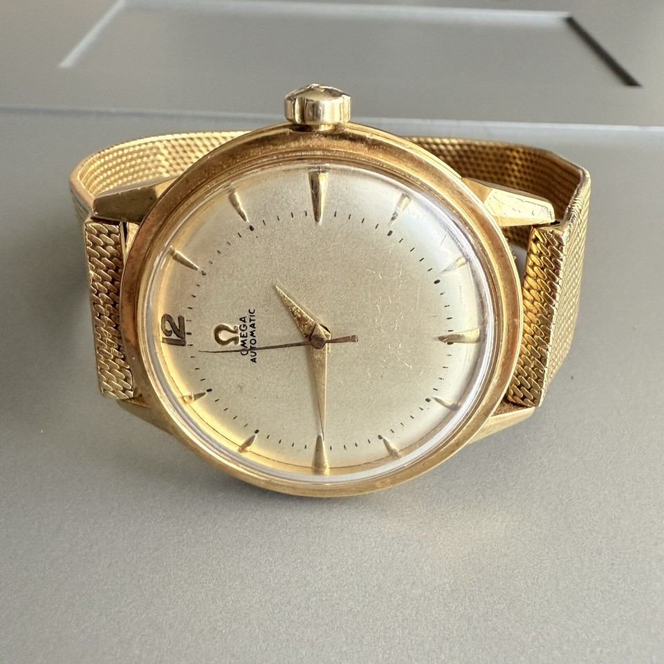 Vintage 18k Gold 750 Omega De Ville Trésor Automatic Watch 19k Gold ...