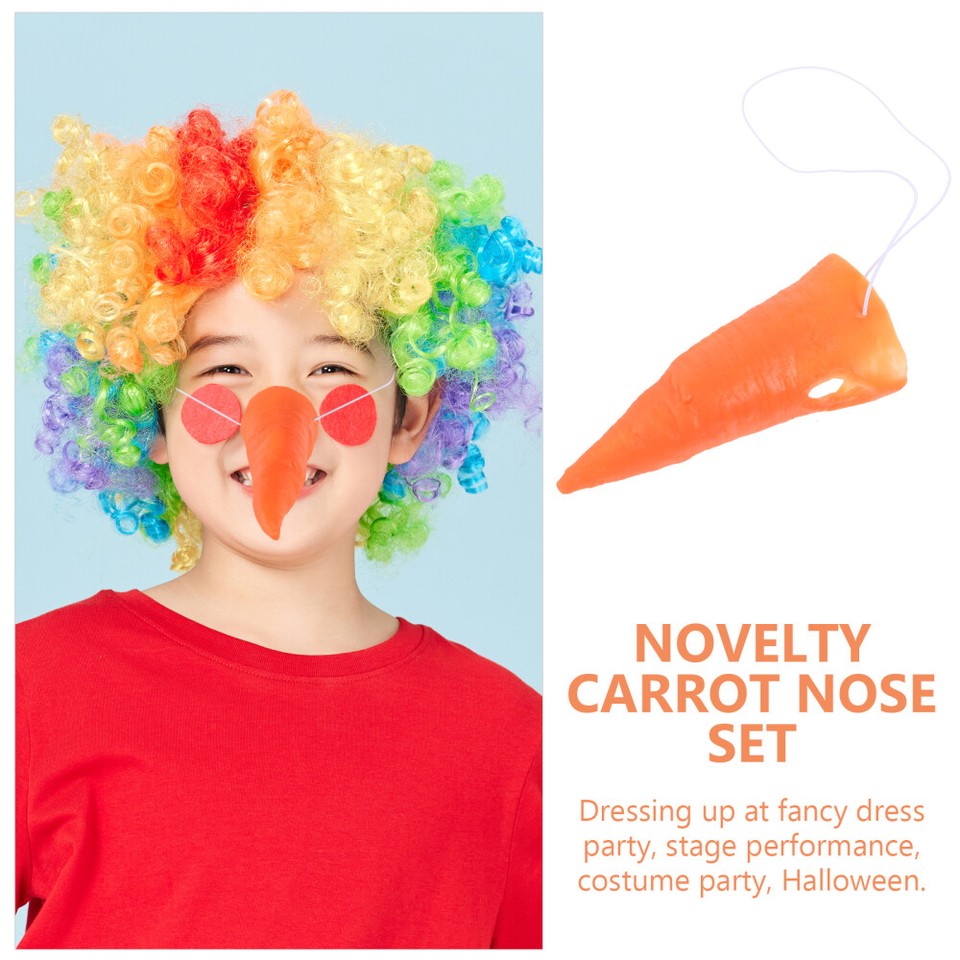 9 pcs Decorative Carrot Nose Circus Snowman Carrot Nose Carnival Clown ...