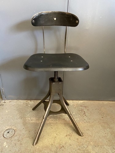 Vintage Industrial Evertaut Factory Machinist Engineers Chair Stool ...