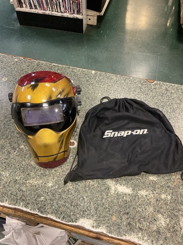 Snap On Tools Authentic Welding Mask Iron Man Design HTF Used Good Cond ...