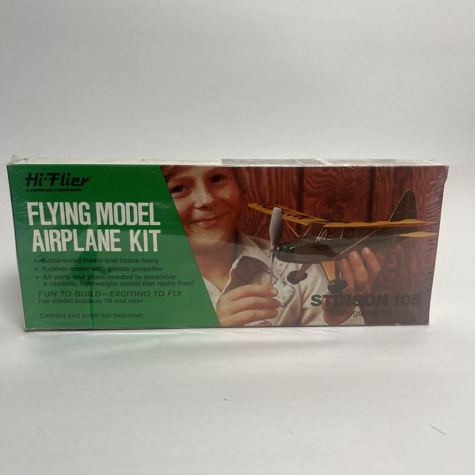 Hi-Flier Sealed Vintage Flying Balsa Model Kit Model Stinson 105 16 ...