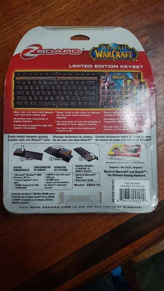 Zboard World Of Warcraft Limited Edition Orc & Elf Gaming Keyboard New ...