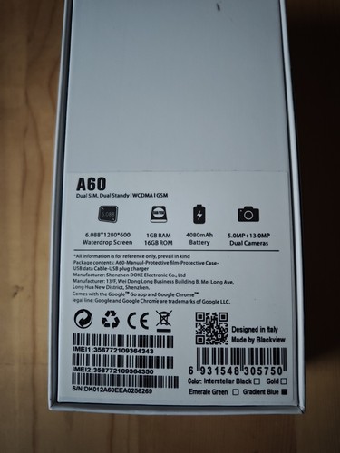 Blackview A60 Pro Smartphone 6,1 Zoll 16 GB Dual SIM Blau | eBay.de