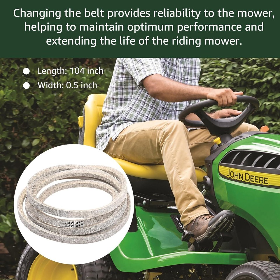 42" Deck Spindle Belt for John Deere E100 E110 E120 E130 S100 S110 S120 ...
