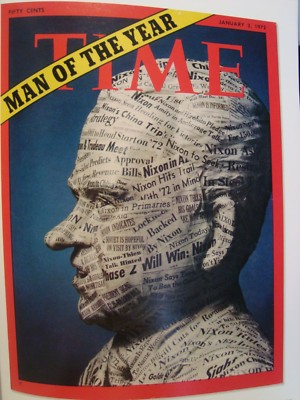NIXON MAN OF THE YEAR JAN 3 1972 TIME MAGAZINE COVER PAGE PHOTO NOT A ...
