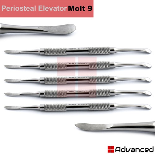 5Pcs Molt Periosteal Elevators M9 Double Ended Dental Surgical Implant ...