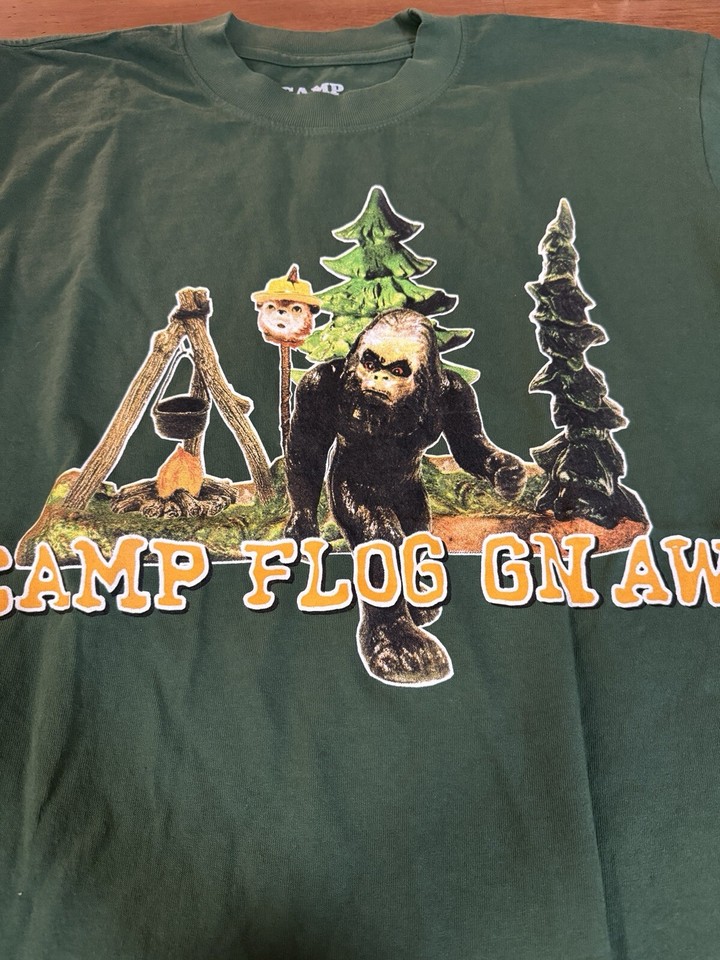 Camp Flog Gnaw T-Shirt SIZE LARGE Los Angeles Stadium 11/12/2023 Green ...