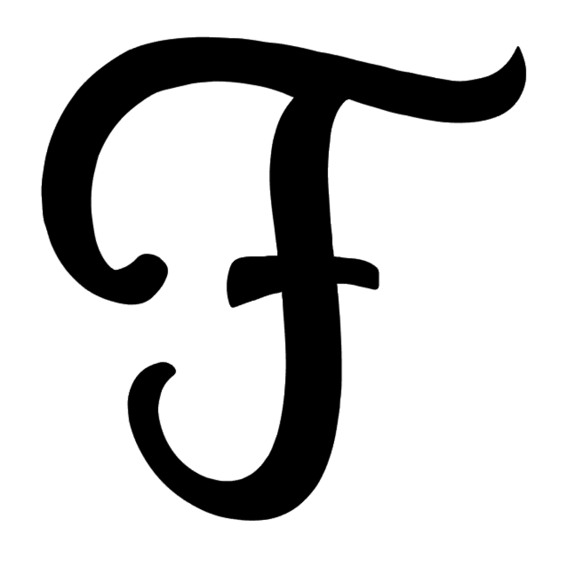 Cursive Letter F