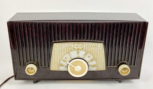 1950's vintage Philco Twin speakers AM radio 54-5256 nice condition | eBay
