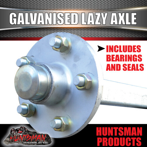 Lazy 1000Kg Trailer Boat Caravan Axle 40mm Square Galvanised 63-75 ...