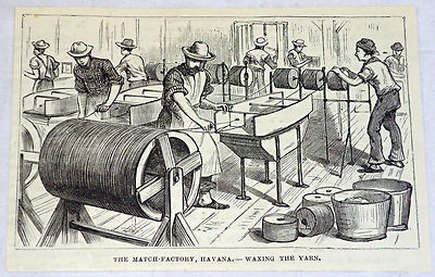 1878 magazine engraving ~ MATCH FACTORY, Havana ~ Cuba | eBay