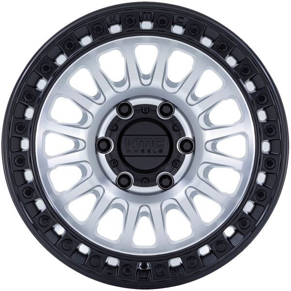 (Set of 4) KMC KM552 IMS 18x9 6x5.5" +18mm Machined/Black Wheels Rims ...