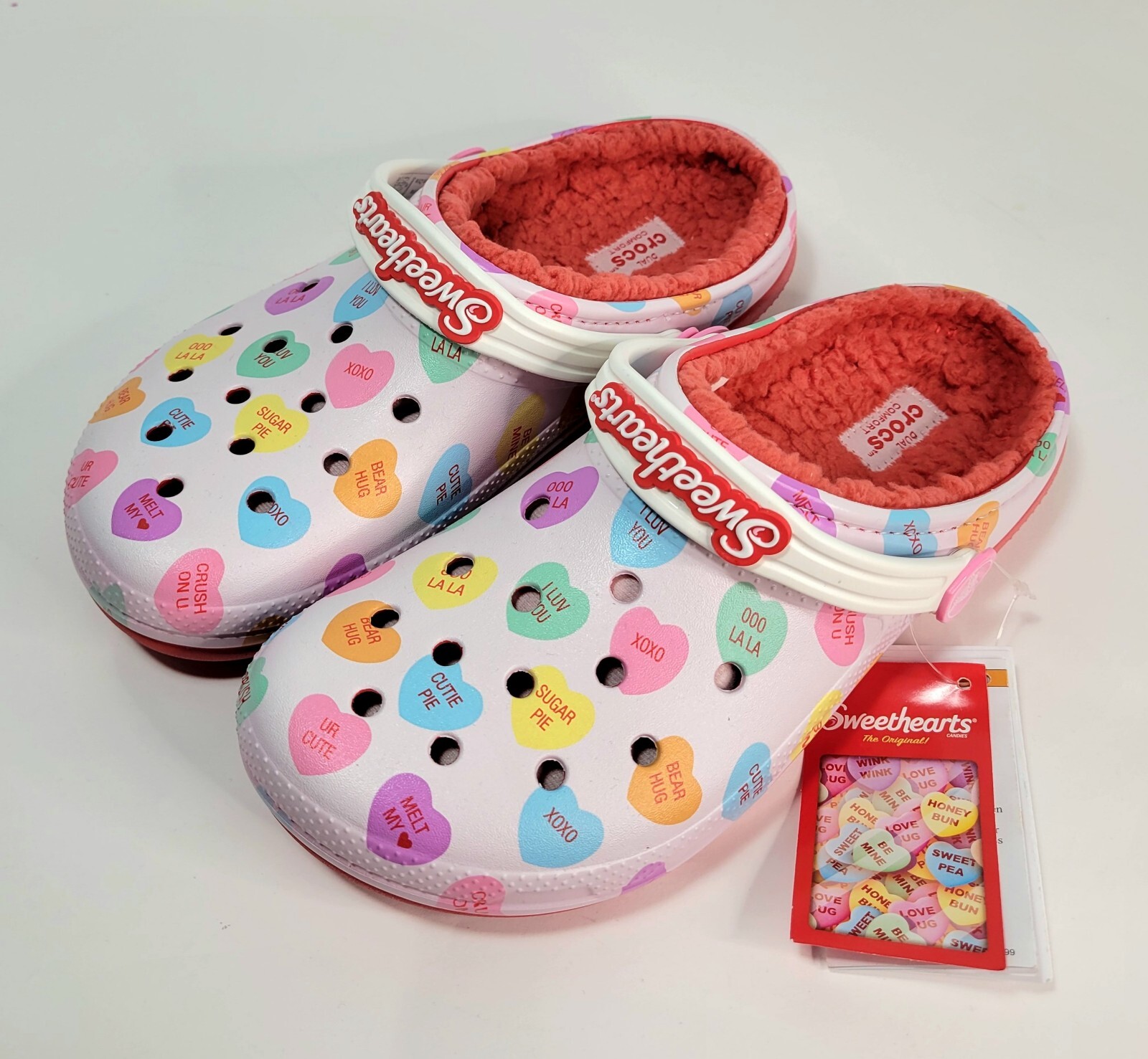 CROCS x SWEETHEARTS Clog 6 Jr's 7.5 Womens White Red Multi Limited ...