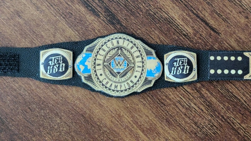 Custom WWE Intercontinental Championship Wrestling Title Belt LEATHER ...