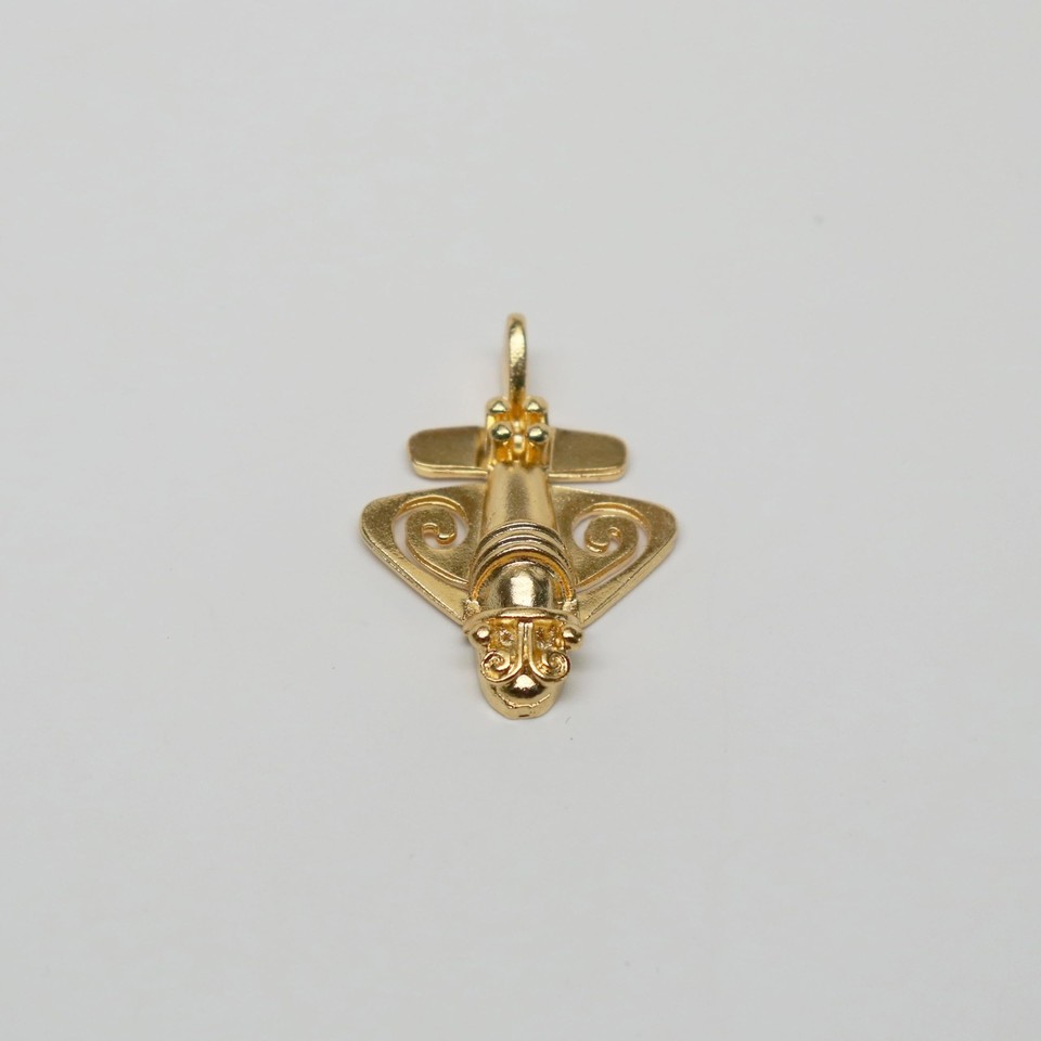 Quimbaya Flyer Pin 24K Gold Finish Pre-Colombian Ancient Alien Artifact ...
