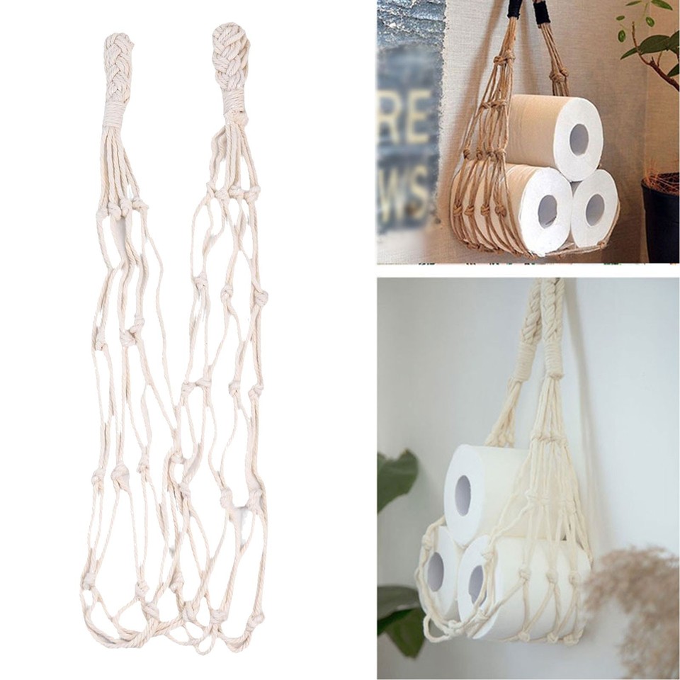 Practical Magazine Storage with Handwoven Cotton Rope Toilet Paper ...