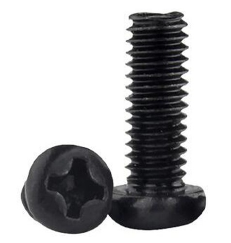 M3 M3.5 M4 M5 Phillips Drive Cross Pan Head Bolts Black Steel Machine ...