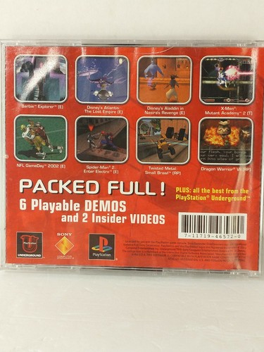 PlayStation Underground Jampack Fall 2001 Sony PlayStation 1 PS1 ...