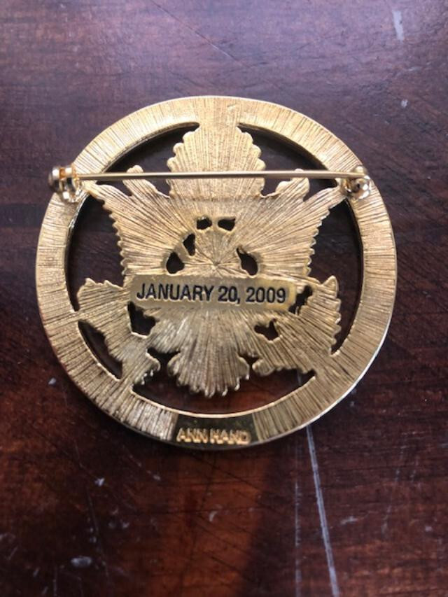 Rare Barack Obama Inaugural Brooch / Pin - 100% authentic by ANN HAND 1 ...