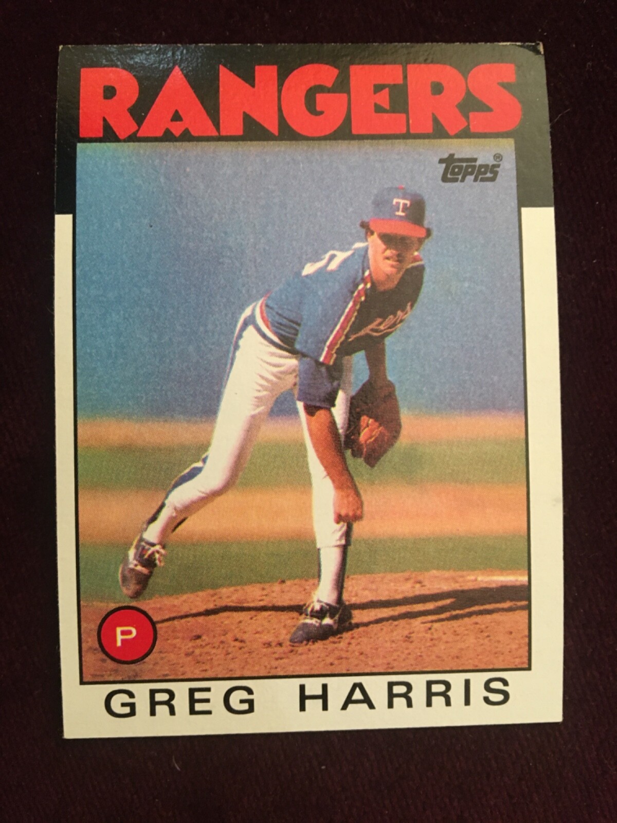 1986 Topps #586 Rangers Greg Harris Baseball Card | eBay