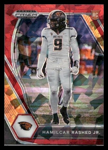 2021 Prizm Draft Picks #141 Hamilcar Rashed Jr. RED ICE Rookie Oregon ...