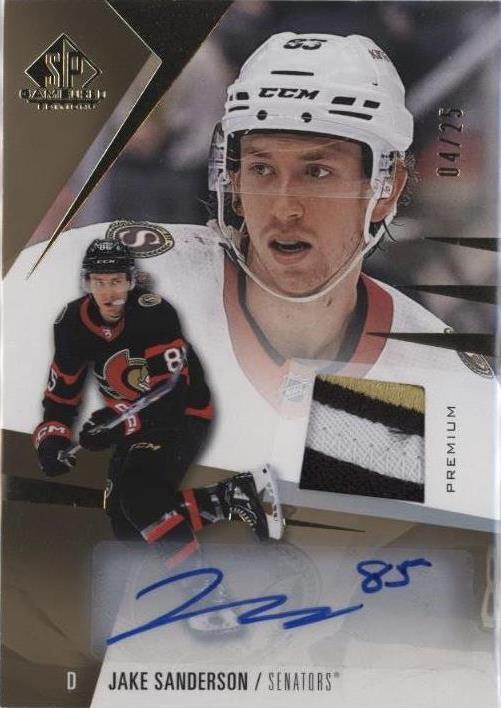 2023-24 Upper Deck SP Game Used - Jake Sanderson #83 Premium Materials ...