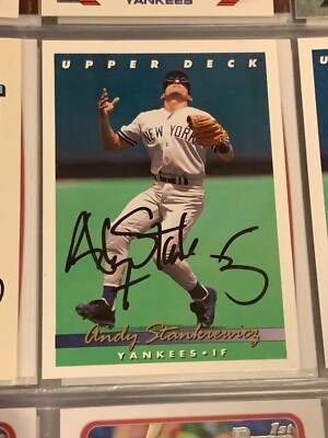 ANDY STANKIEWICZ AUTOGRAPHED SIGNED 1993 UPPER DECK CARD NEW YORK ...