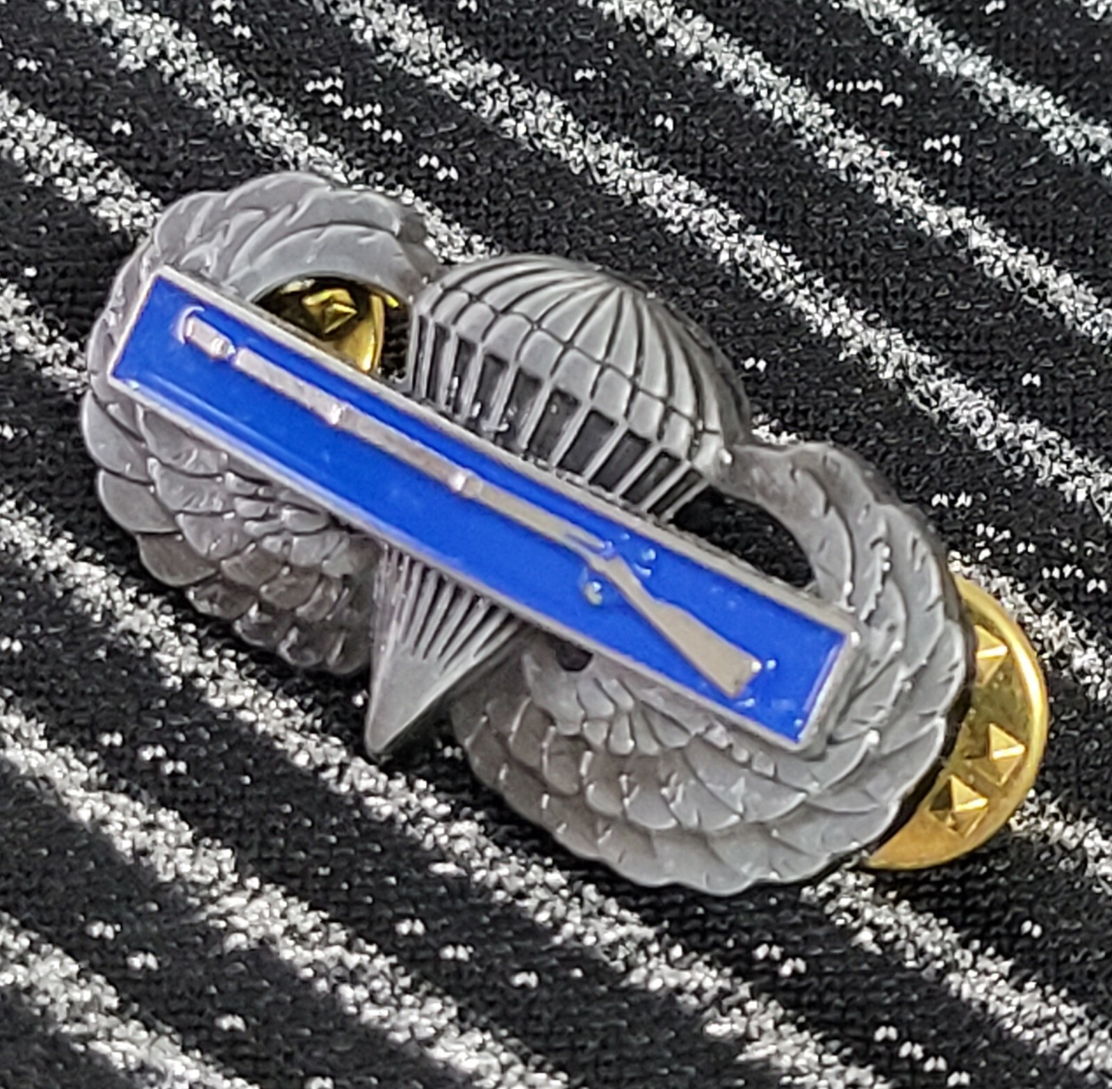 Airborne Expert Infantry EIB Jump Wing Badge US Army Parachutist Rifle ...