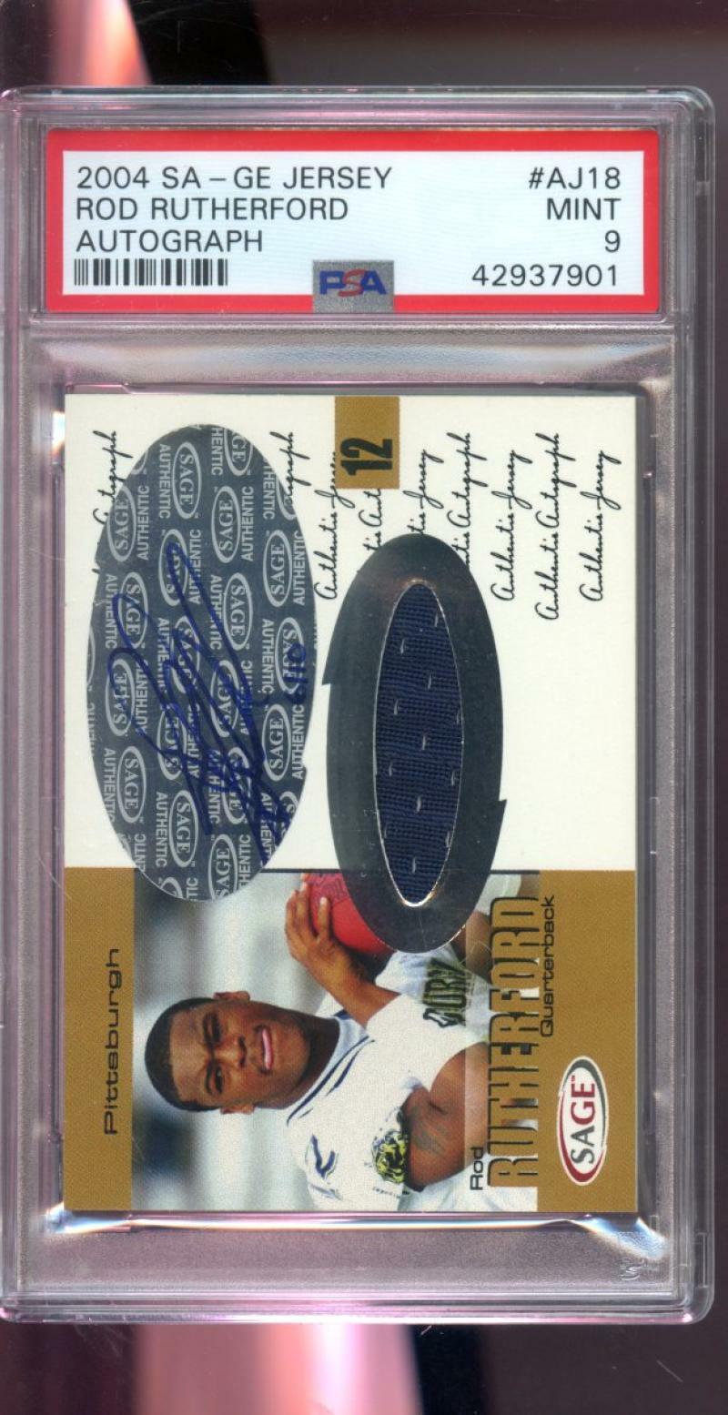 2004 Sage Game Jersey Rod Rutherford ROOKIE RC AUTO Autograph PSA 9 ...