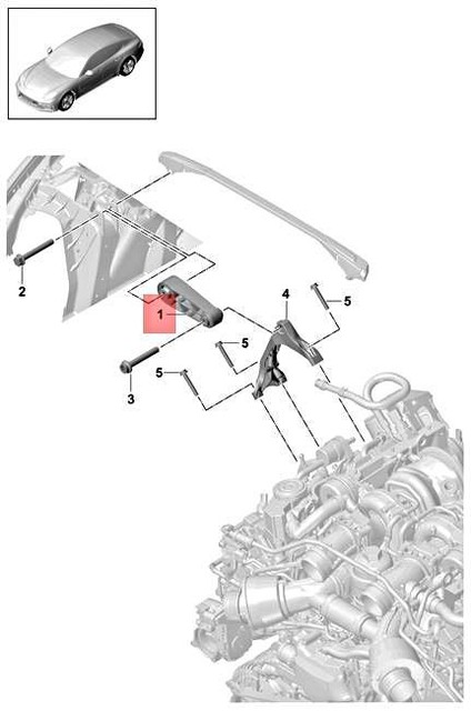 PORSCHE PANAMERA 971 UPPER ENGINE SUPPORT 9A719933100 ORIGINAL for sale ...