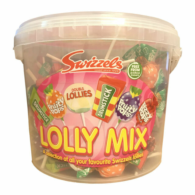Swizzels Lolly Mix Large Bucket 1kg 6 Varieties Kids Halloween Gift for ...
