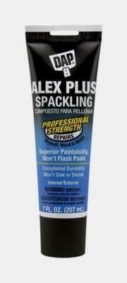 DAP Alex Plus Ready to Use White Spackling Compound 7 oz Paintable ...