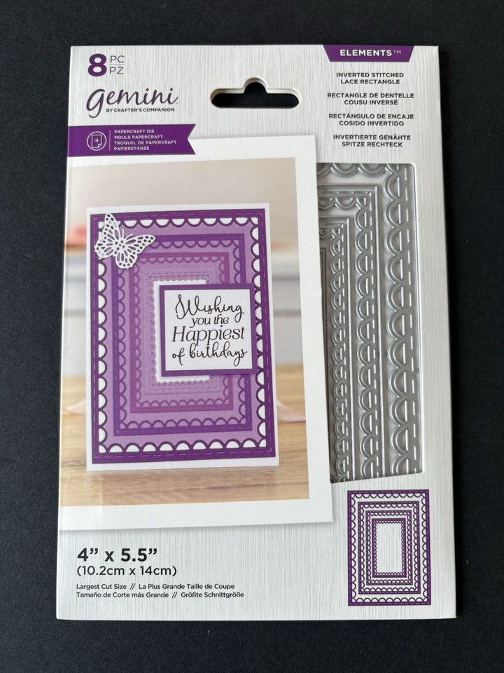 Gemini Inverted Stitched Lace Rectangle Nesting New Metal Cutting Dies | eBay