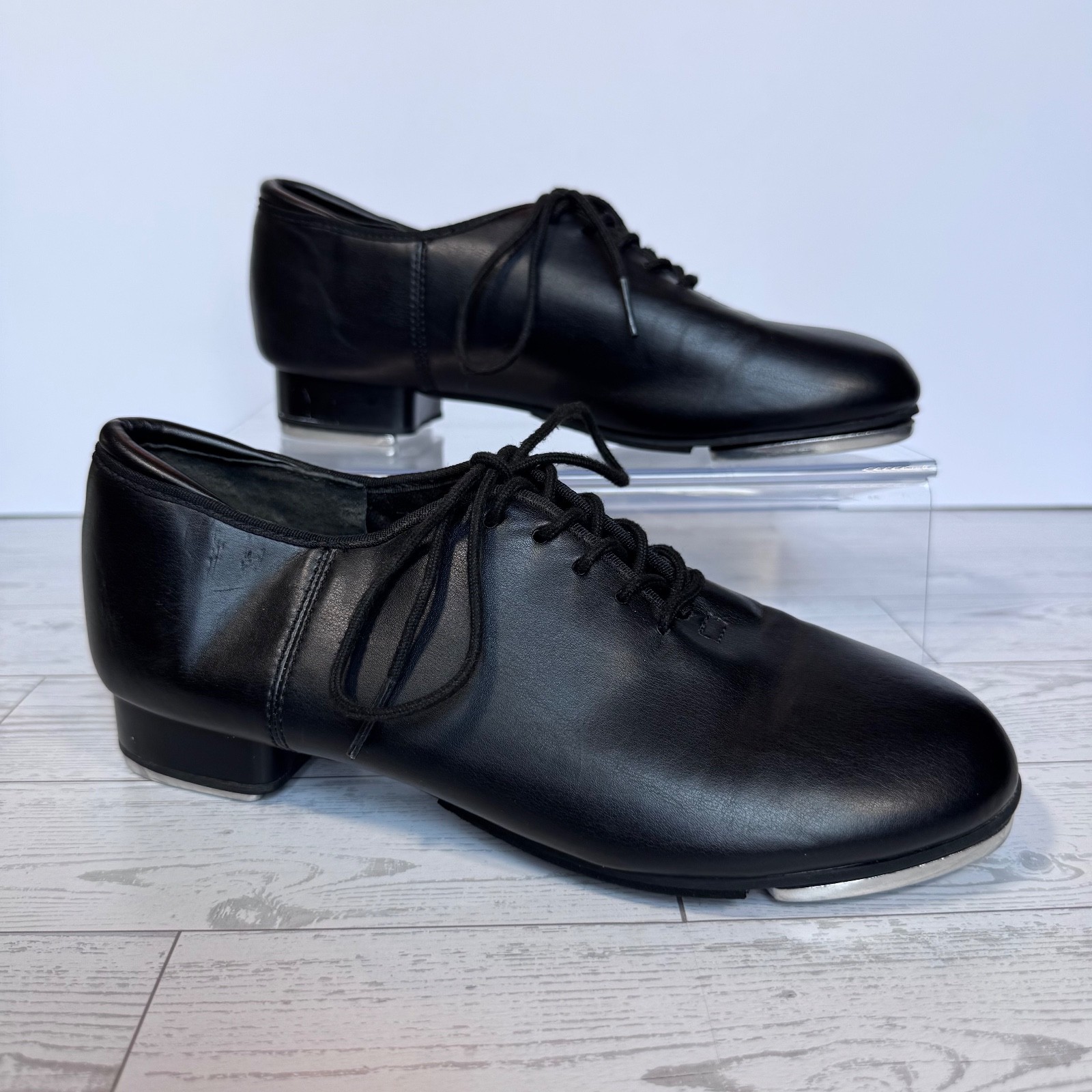 Weissman Black Lace-Up Tap Shoes Style W1600 Size 8A M | eBay