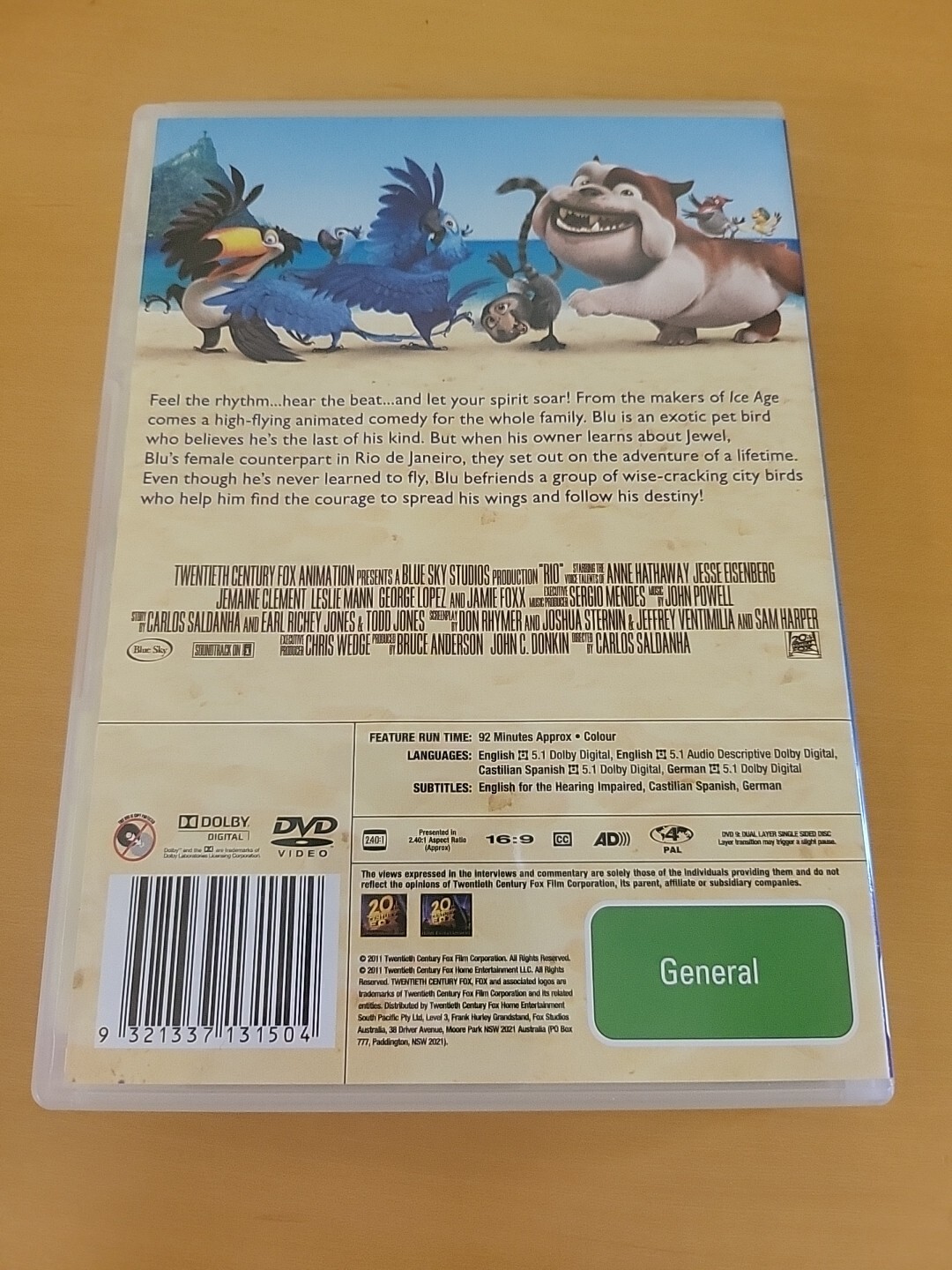 Rio (DVD, 2011) Region 4 9321337131504 | eBay