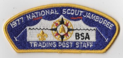 1977 National Jamboree Trading Post Staff BSA Patch YLW Bdr. [JM711] | eBay
