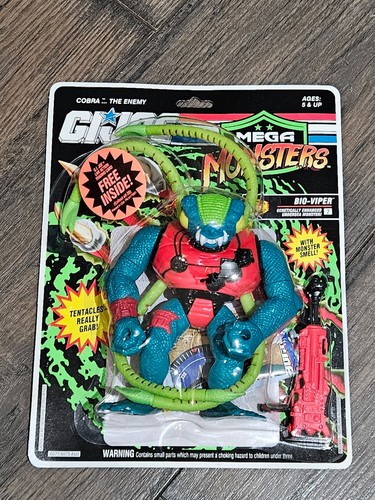 Bio-Viper Mega Monsters GI Joe 1992 Hasbro NEW MOSC Action Figure HIGH ...