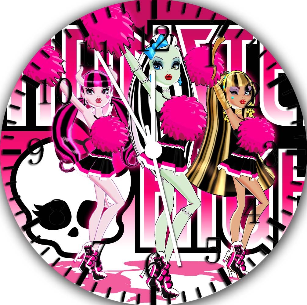 Monster High Frameless Borderless Wall Clock Nice For Gifts or Decor ...